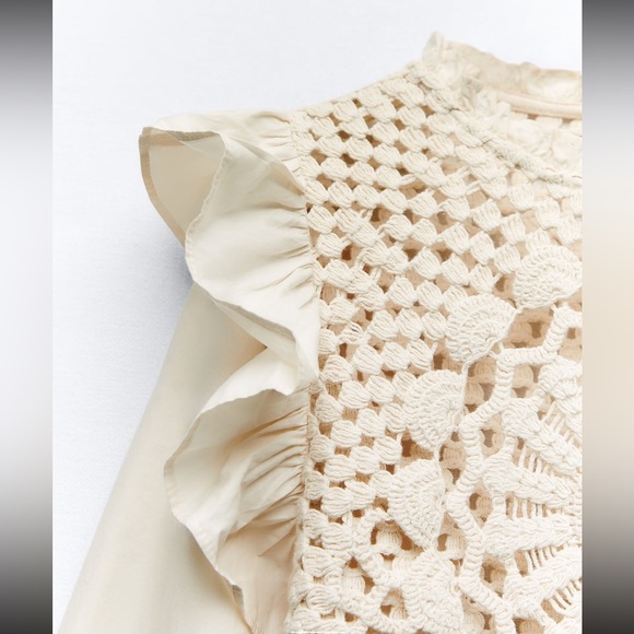 Zara | Tops | Nwt Zara Ruffle Knit Top | Poshmark